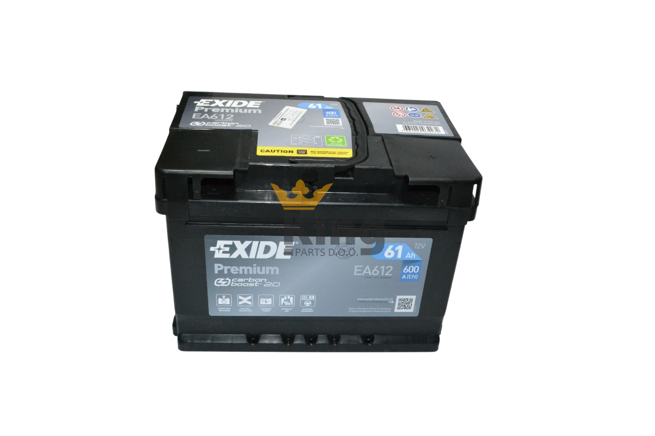 Akumulatori: AKUMULATOR 61AH D+ EXIDE PREMIUM EA612