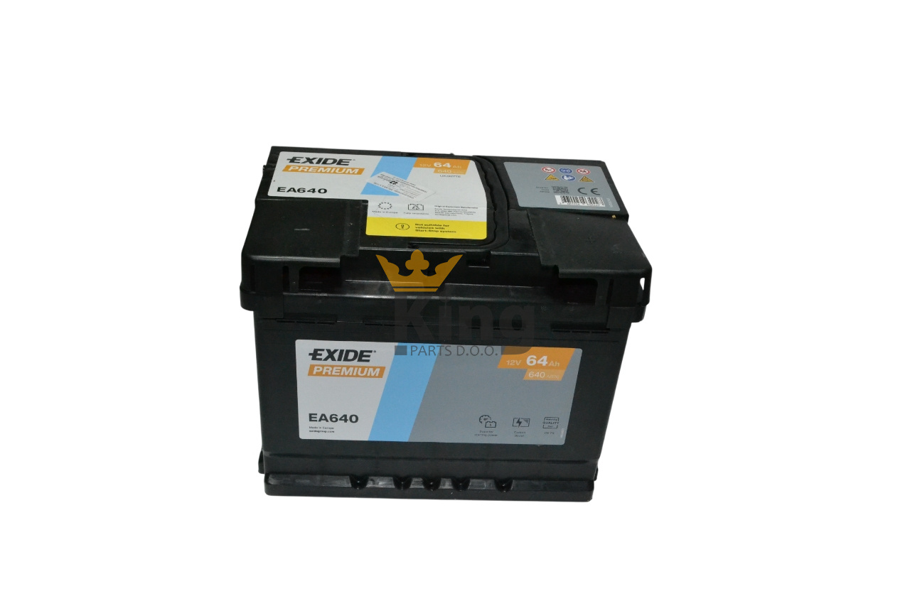 Akumulatori: AKUMULATOR 64AH D+ EXIDE PREMIUM EA640