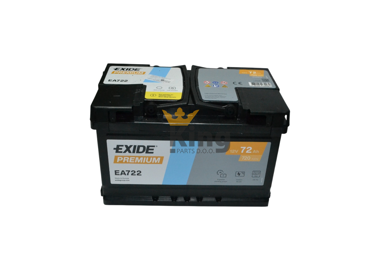 Akumulatori: AKUMULATOR 72AH D+ EXIDE PREMIUM EA722
